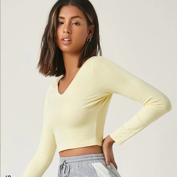 SHEIN | Tops | Shein Basics Solid Crop Top | Poshmark